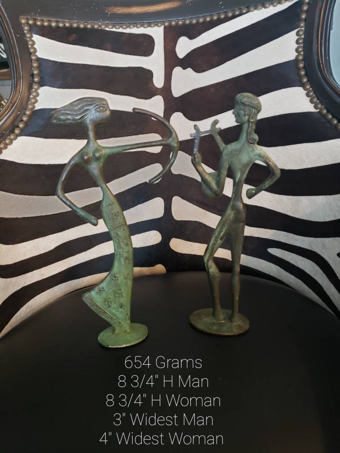 Vintage Ancient Greek Roman Oxidized Bronze Mythology Deities Statues ...