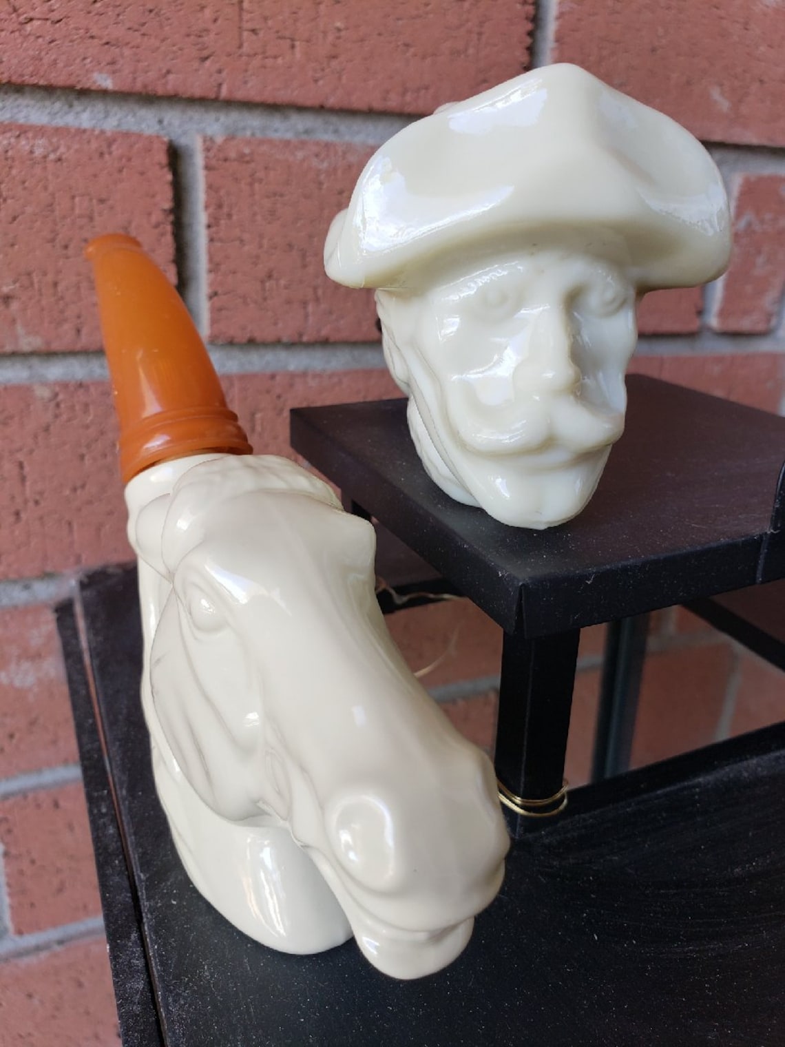 Vintage Avon Wild Mustang Pipe Glass Cologne Bottle & Pony Express ...