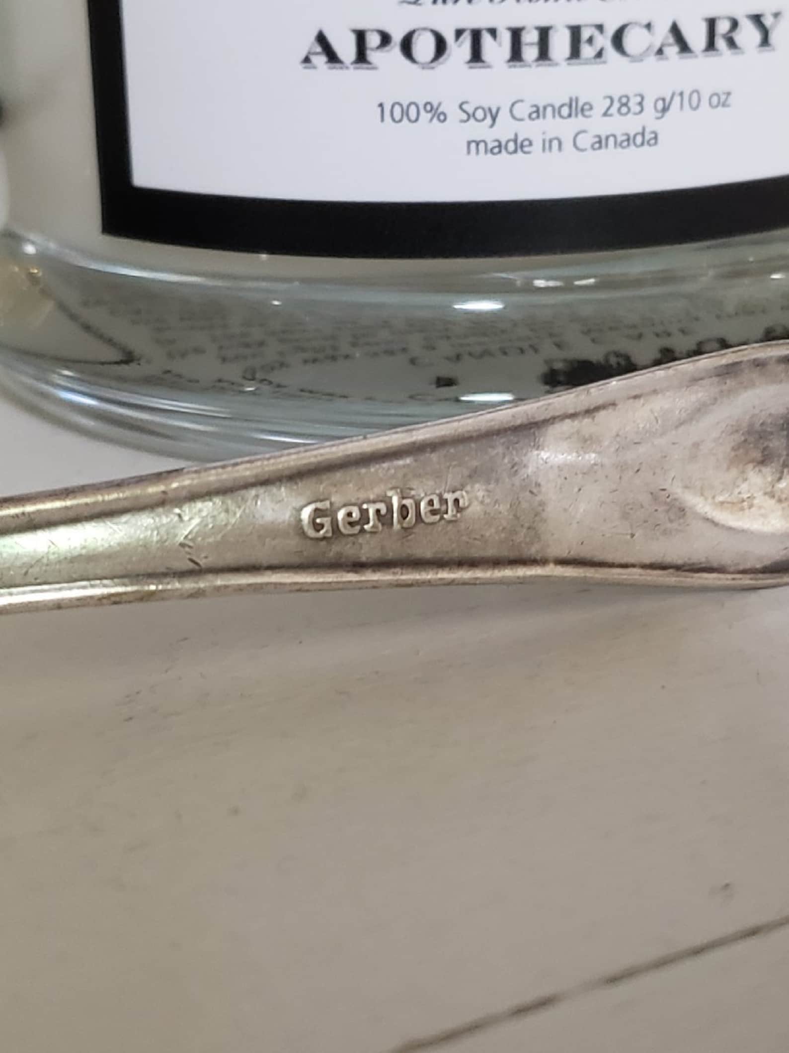 Mid Century Gerber Baby Emblem Spoon Floral Motif Long Handle Marked ...
