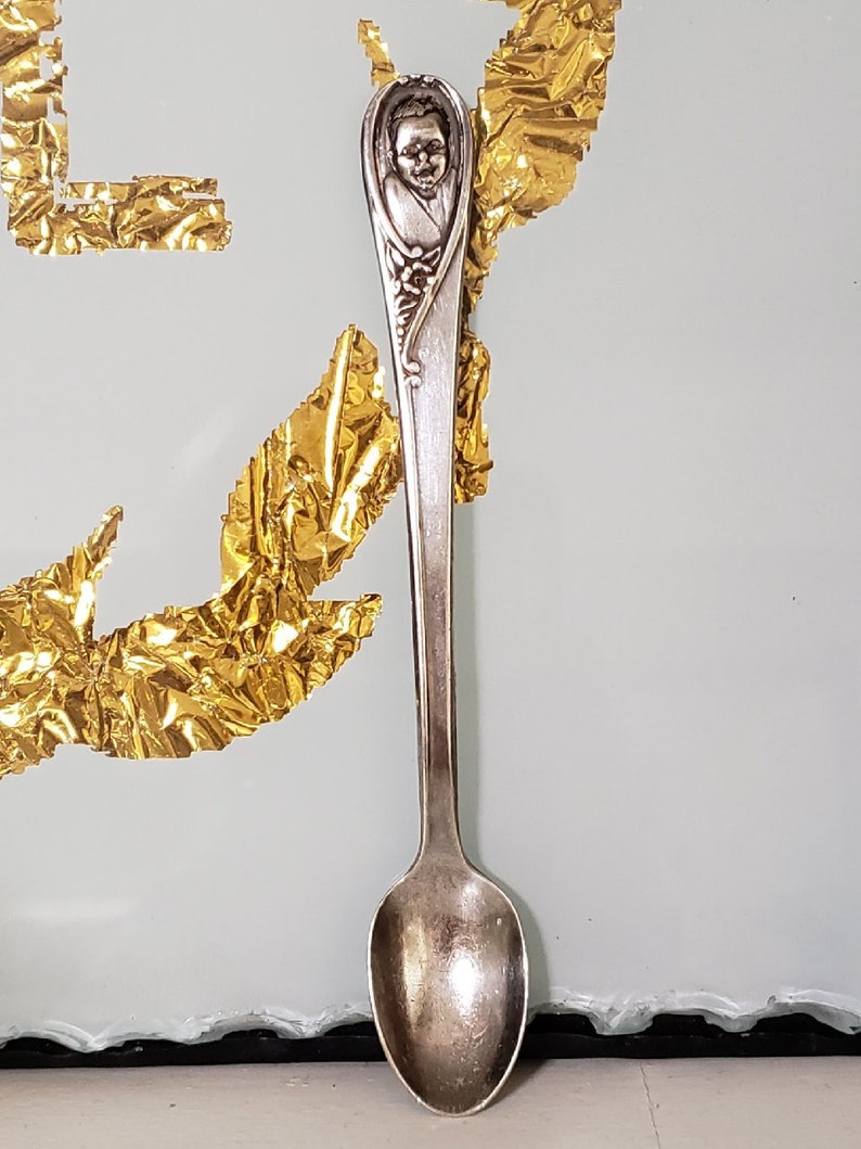 Mid Century Gerber Baby Emblem Spoon Floral Motif Long Handle Marked ...
