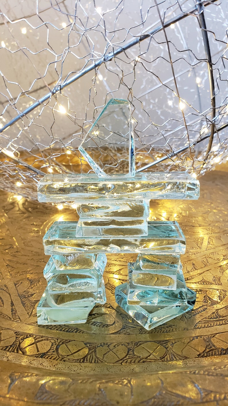 Vintage Green Art Glass Inukshuk Inuit Art Decorative Object - Etsy Canada