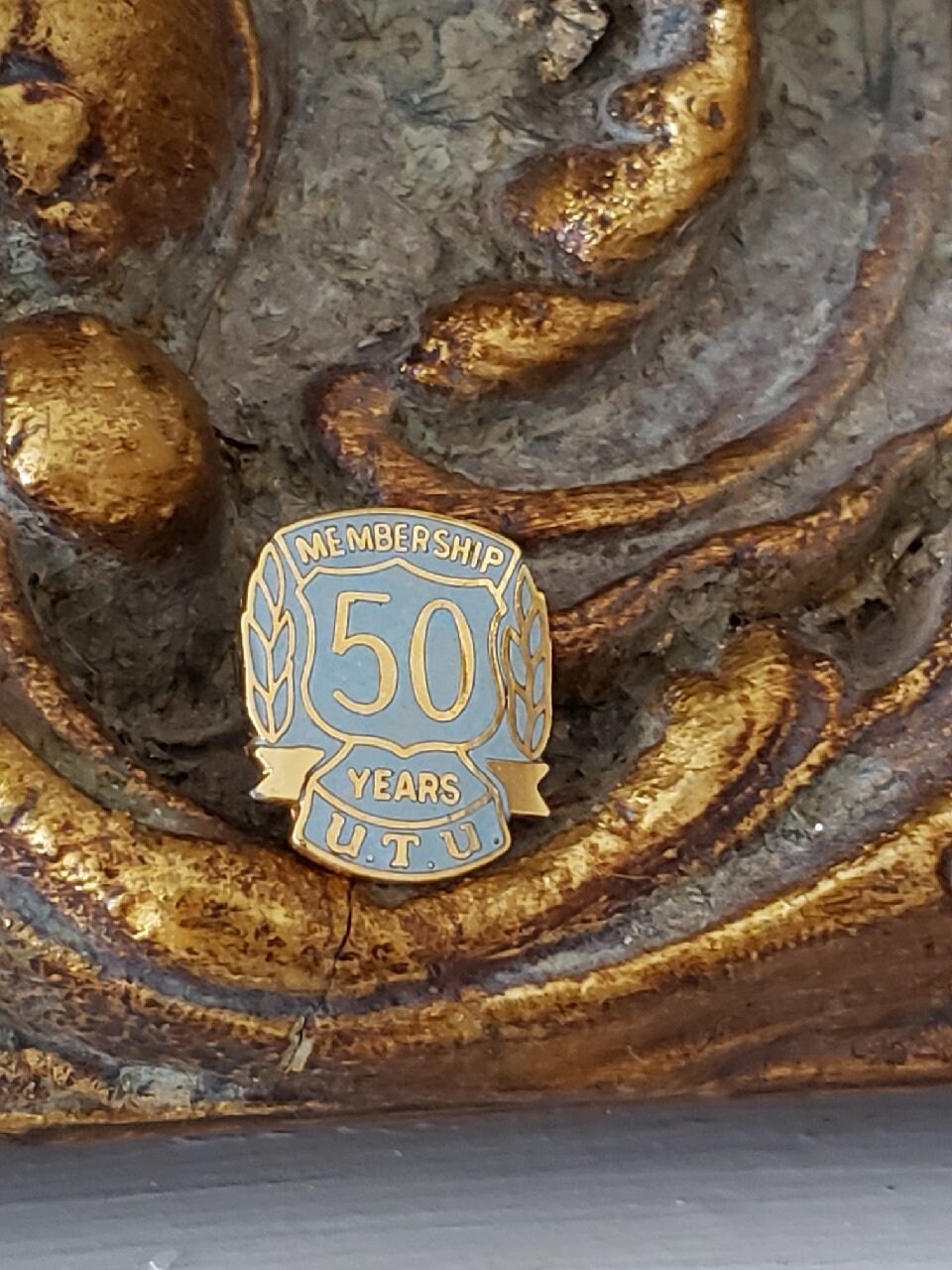 Vintage United Transportation Union 50 Years Service Railway Lapel Pin ...