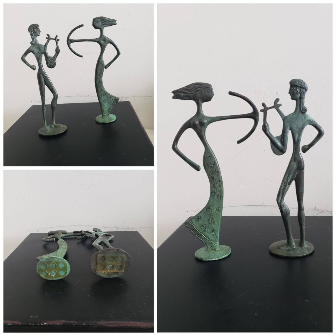 Vintage Ancient Greek Roman Oxidized Bronze Mythology Deities Statues ...