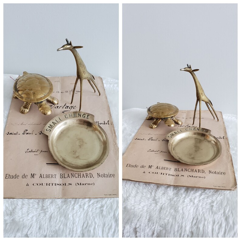 Vintage Brass Small Change Dish 1970's Catch-all Retro Home/ Front ...