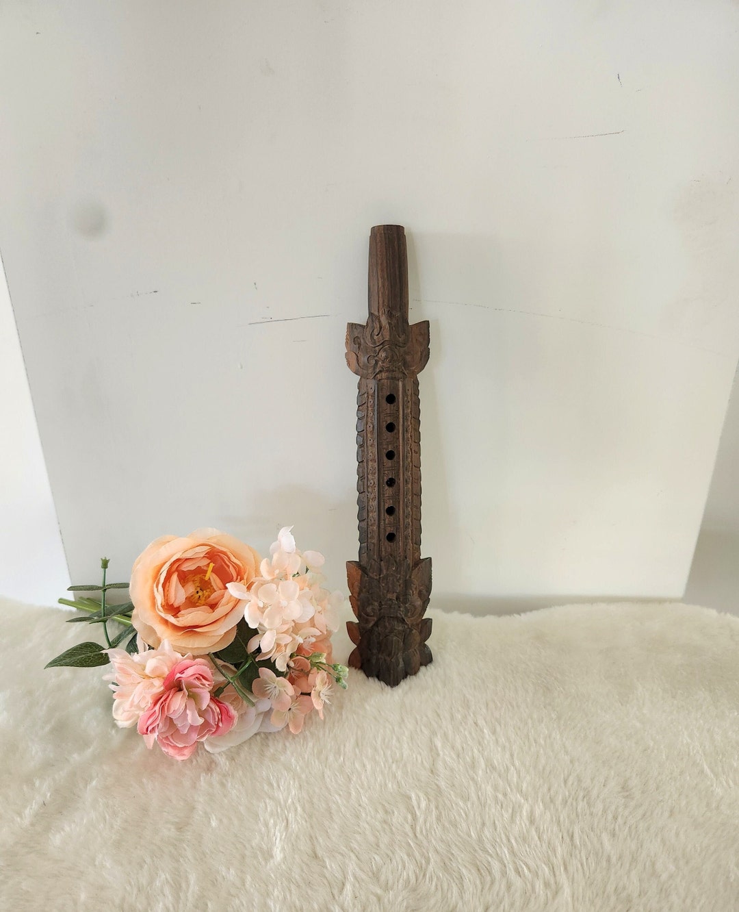 Vintage Hand Carved Wooden Barong Flute/ Traditional Balinese Flute ...