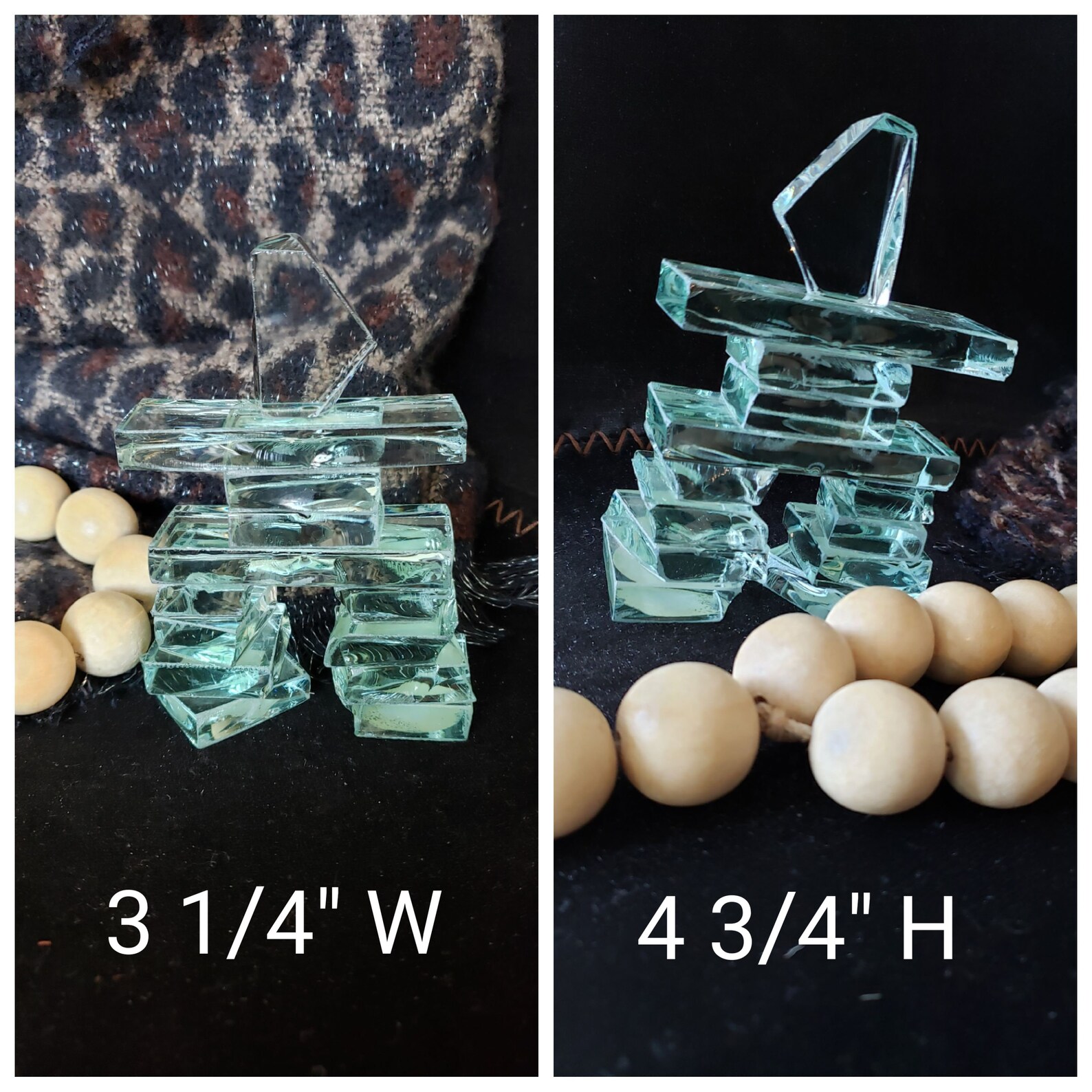 Vintage Green Art Glass Inukshuk Inuit Art Decorative Object - Etsy Canada