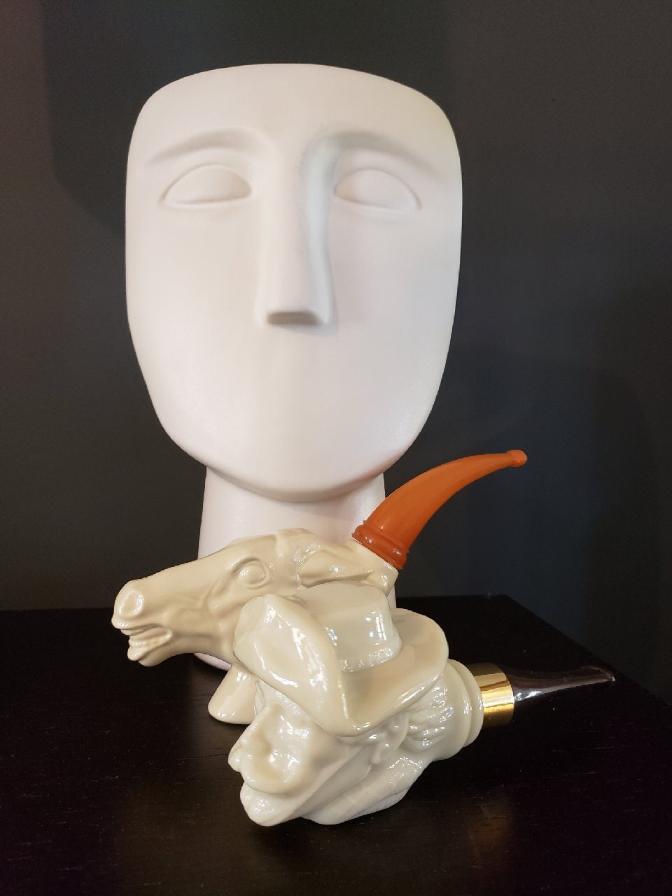 Vintage Avon Wild Mustang Pipe Glass Cologne Bottle & Pony Express ...