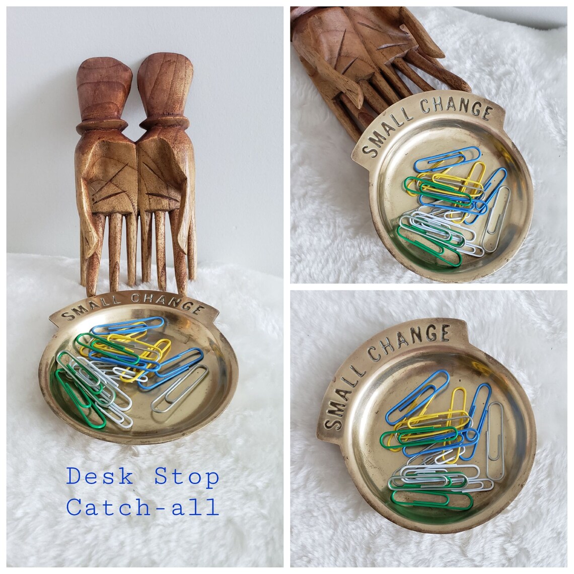 Vintage Brass Small Change Dish 1970's Catch-all Retro Home/ Front ...