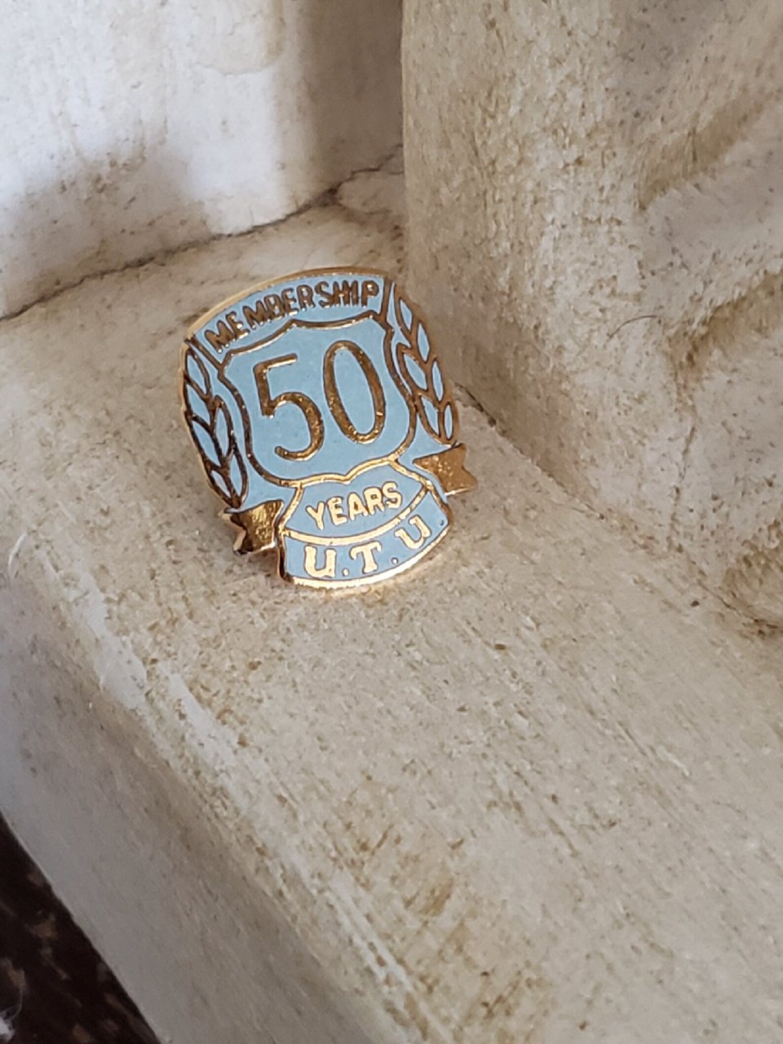 Vintage United Transportation Union 50 Years Service Railway Lapel Pin ...