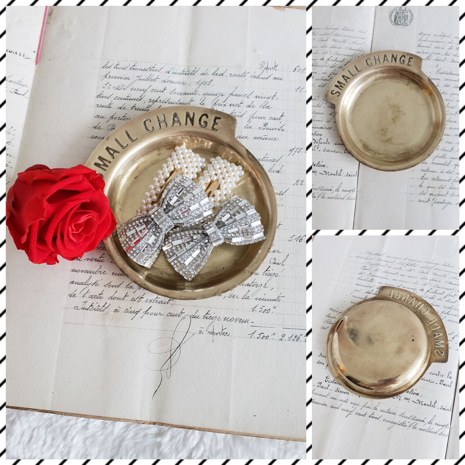 Vintage Brass Small Change Dish 1970's Catch-all Retro Home/ Front ...