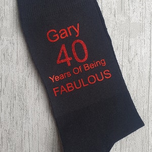 Birthday Age Socks - Personalised Socks - 18th - 21st - 30th - 40th ...