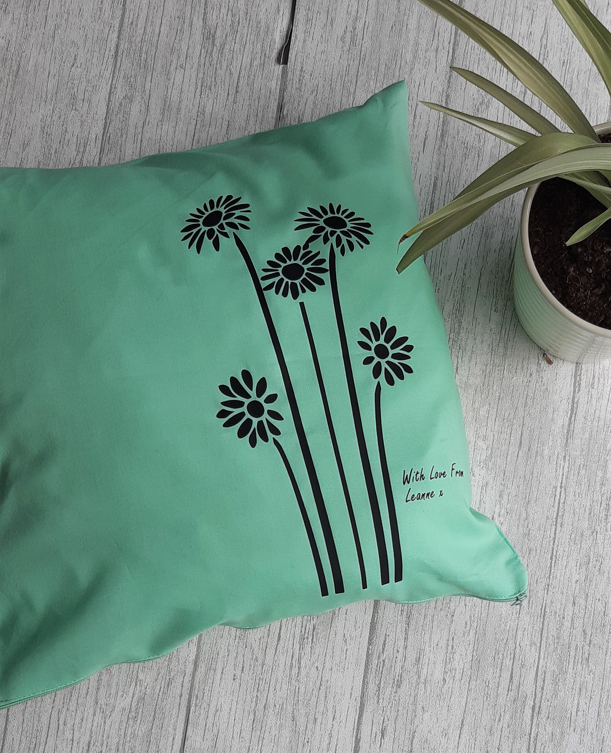 Personalised Daisy Cushion With Love From Home Decor - Etsy UK