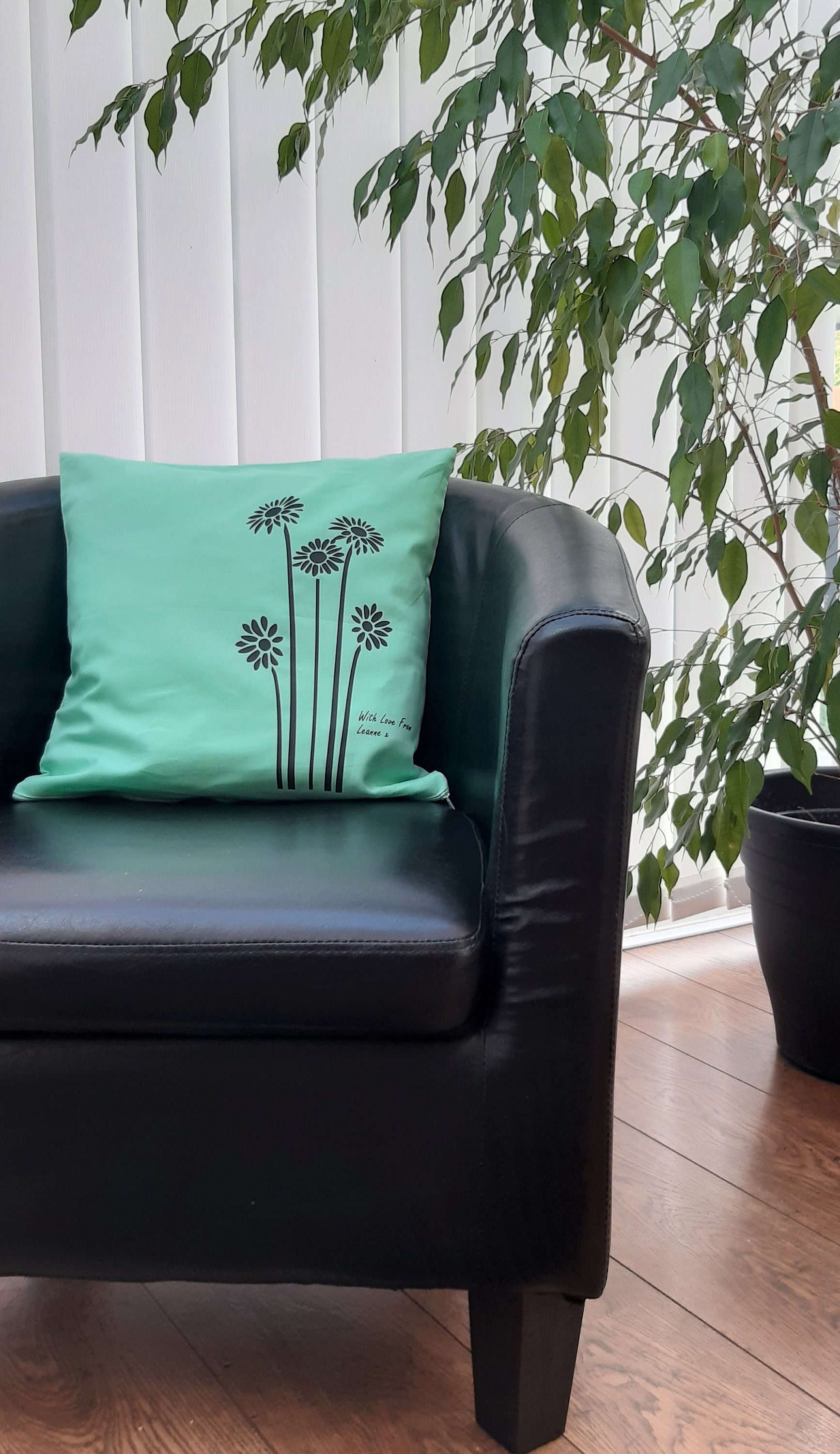 Personalised Daisy Cushion - With Love From - Home Decor Interiors ...