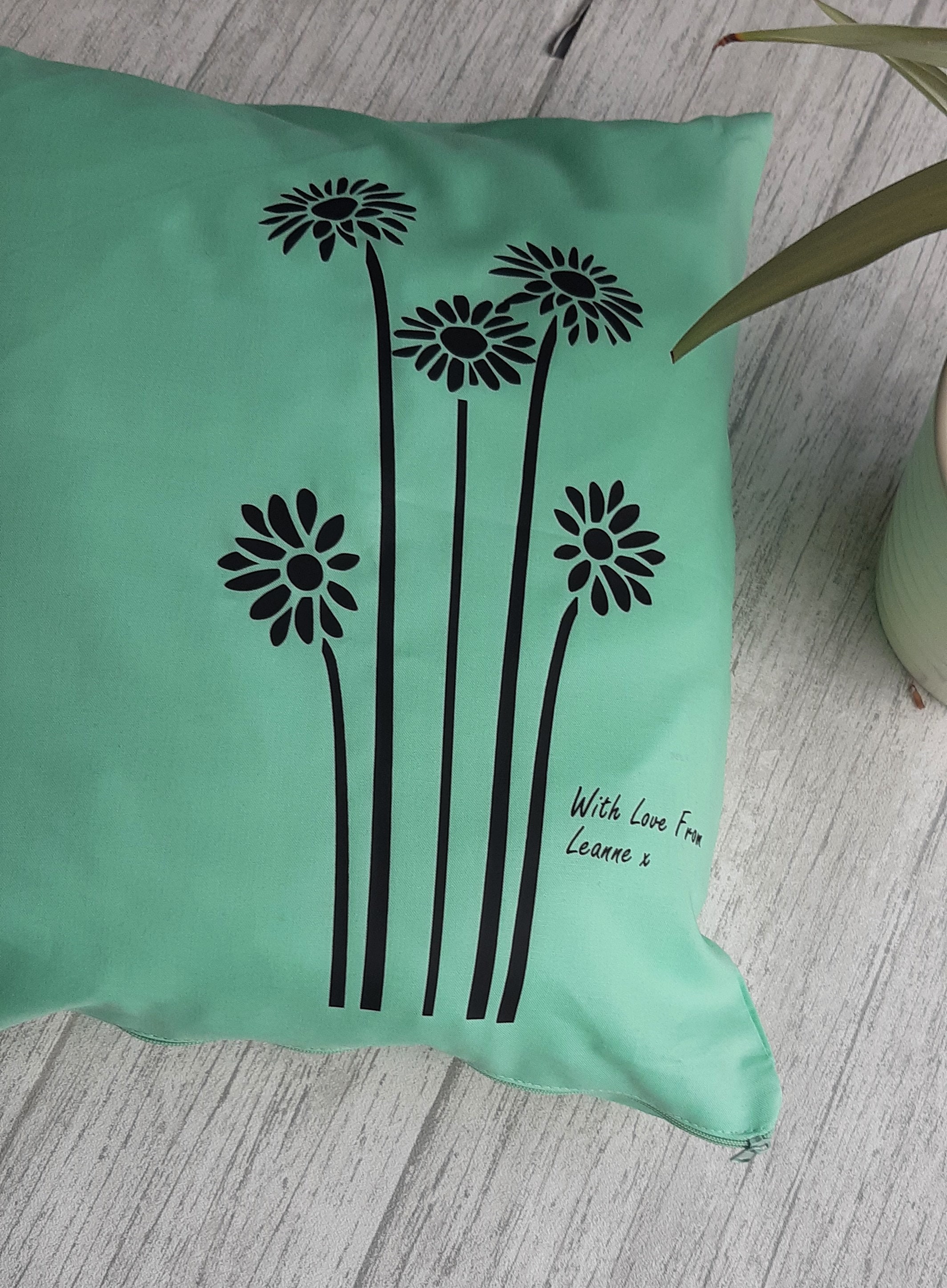 Personalised Daisy Cushion With Love From Home Decor - Etsy UK
