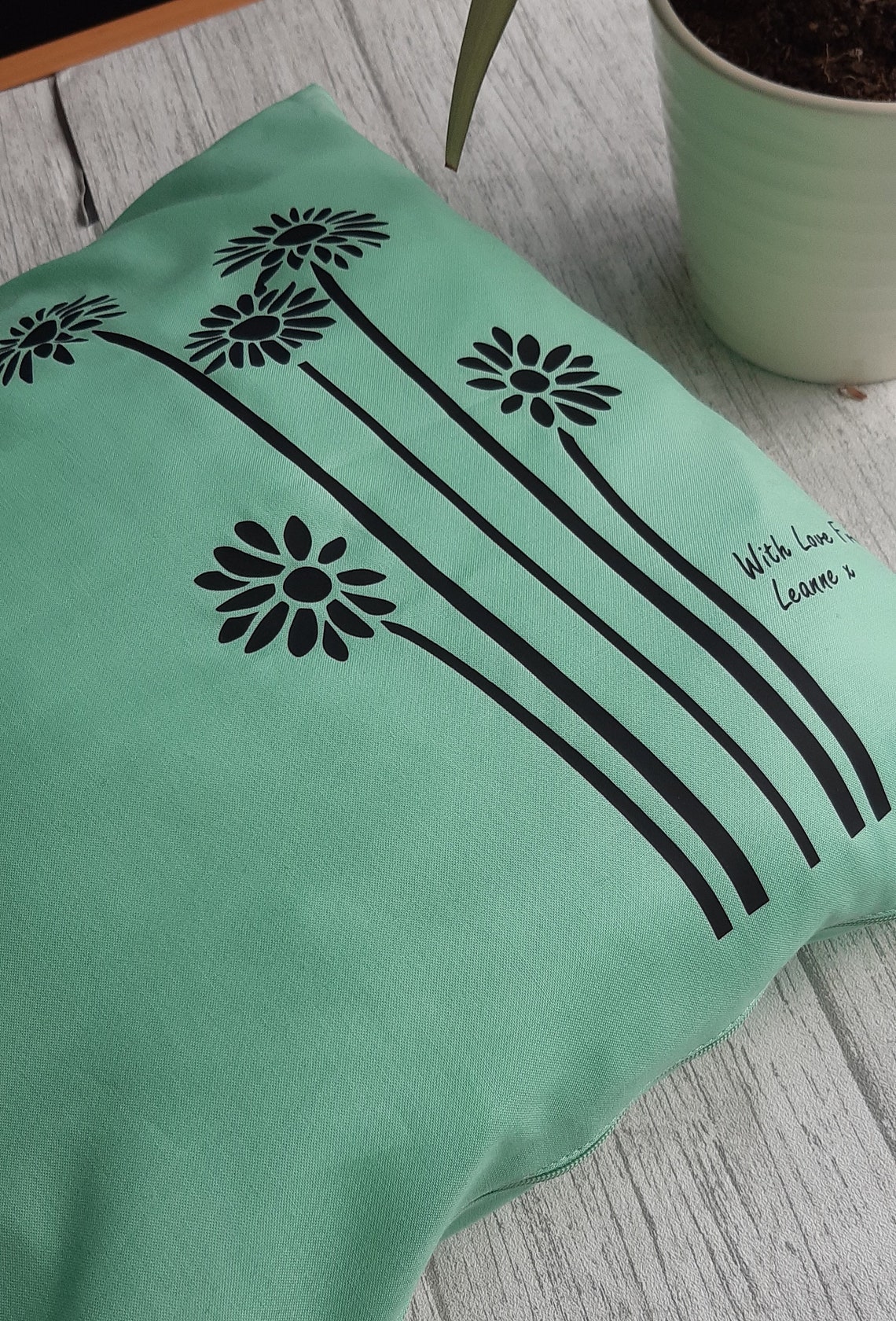 Personalised Daisy Cushion - With Love From - Home Decor Interiors ...