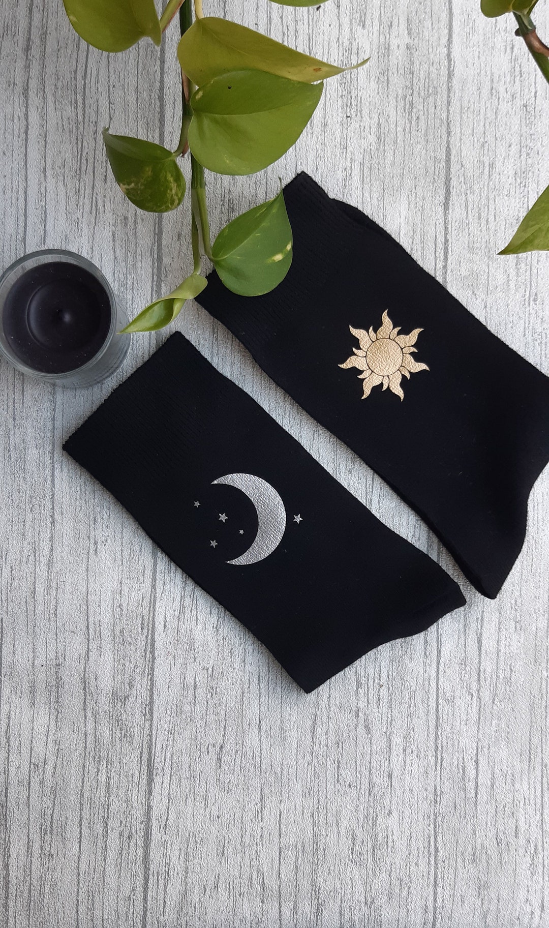 Sun and Moon Socks - Personalised Socks - Custom - Celestial - Crescent ...