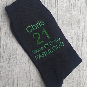 Birthday Age Socks - Personalised Socks - 18th - 21st - 30th - 40th ...