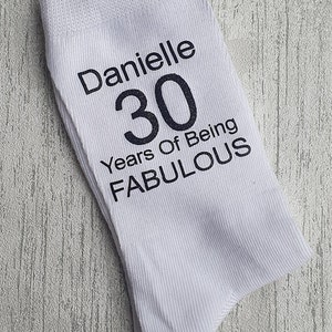 Birthday Age Socks - Personalised Socks - 18th - 21st - 30th - 40th ...