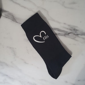 His & Hers Heart Socks - Personalised Socks - Wedding Socks ...