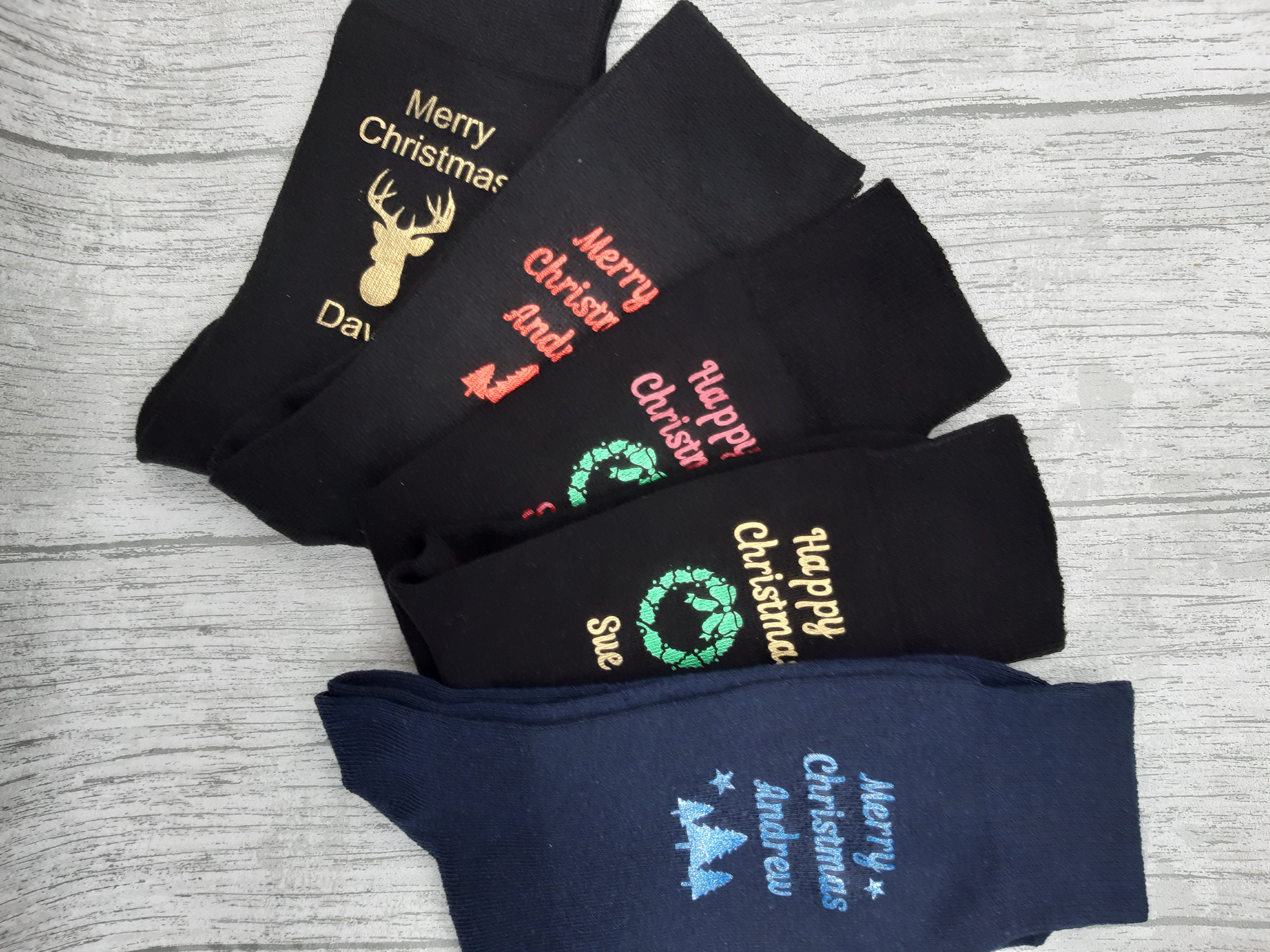 Christmas Socks for Someone Special - Add a Name & Make Them Personal ...