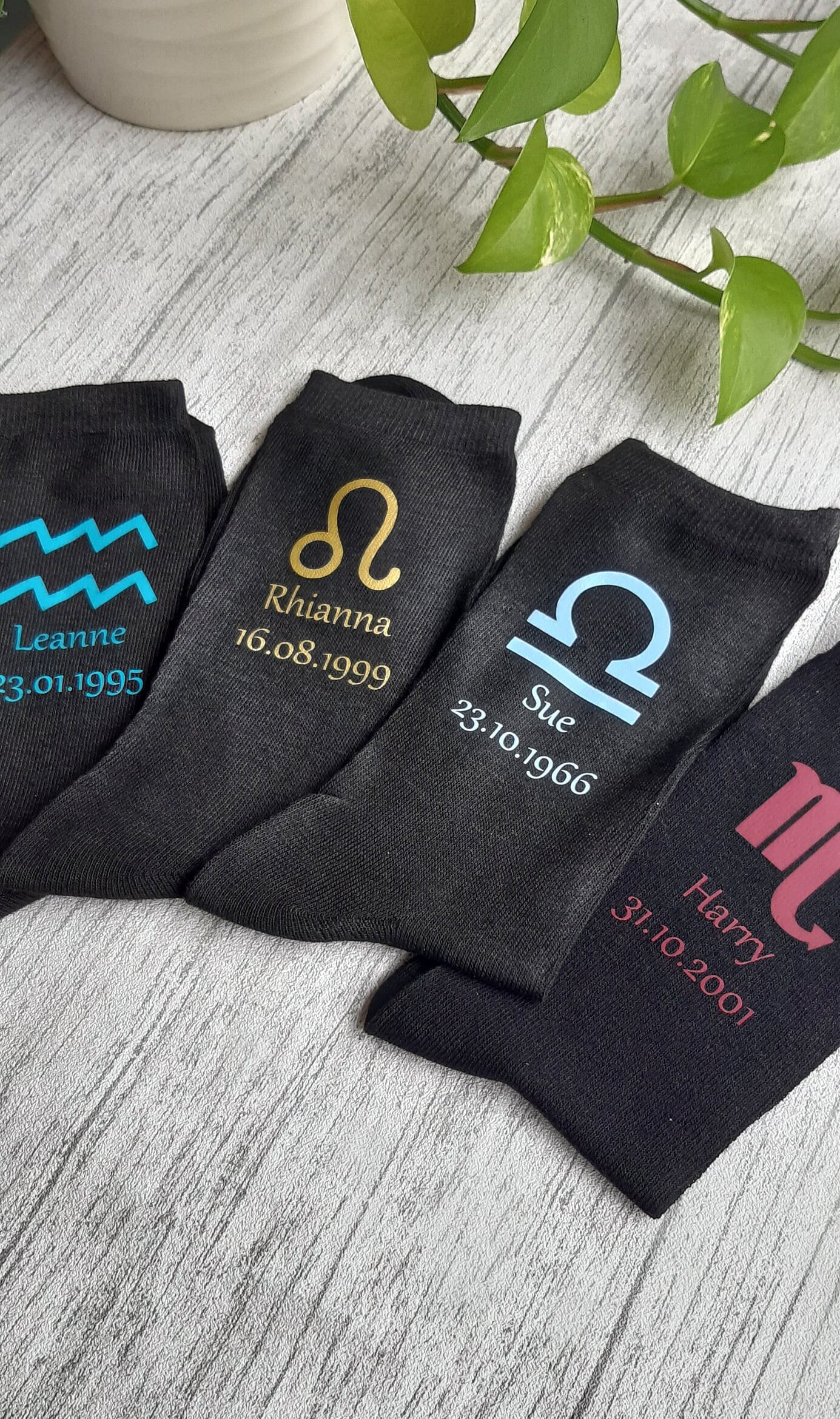 Star Sign Socks Personalised Personalised Zodiac Socks - Etsy