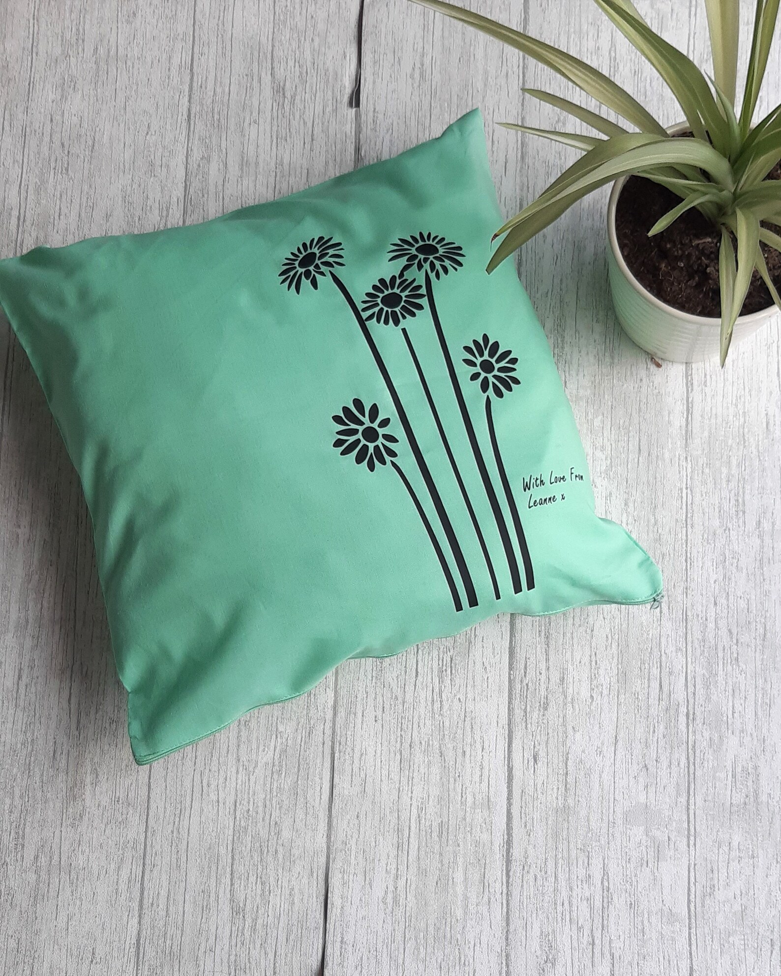 Personalised Daisy Cushion - With Love From - Home Decor Interiors ...