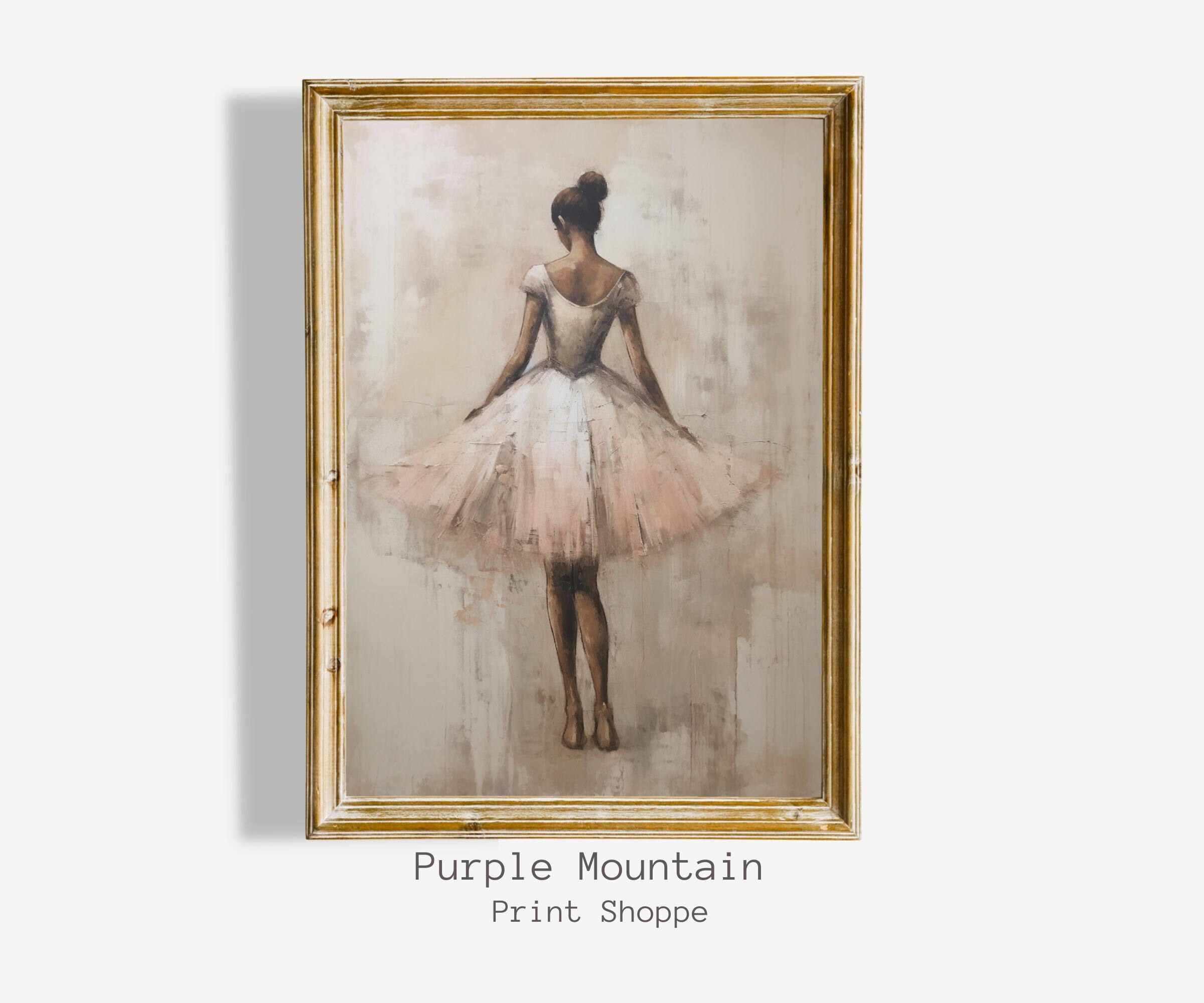 Ballerina Vintage Painting, Ballet Art Print, Dance Studio PRINTABLE ...
