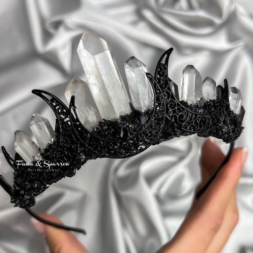 Night Goddess Crystal Crown Witch Celestial Moon Goddess - Etsy