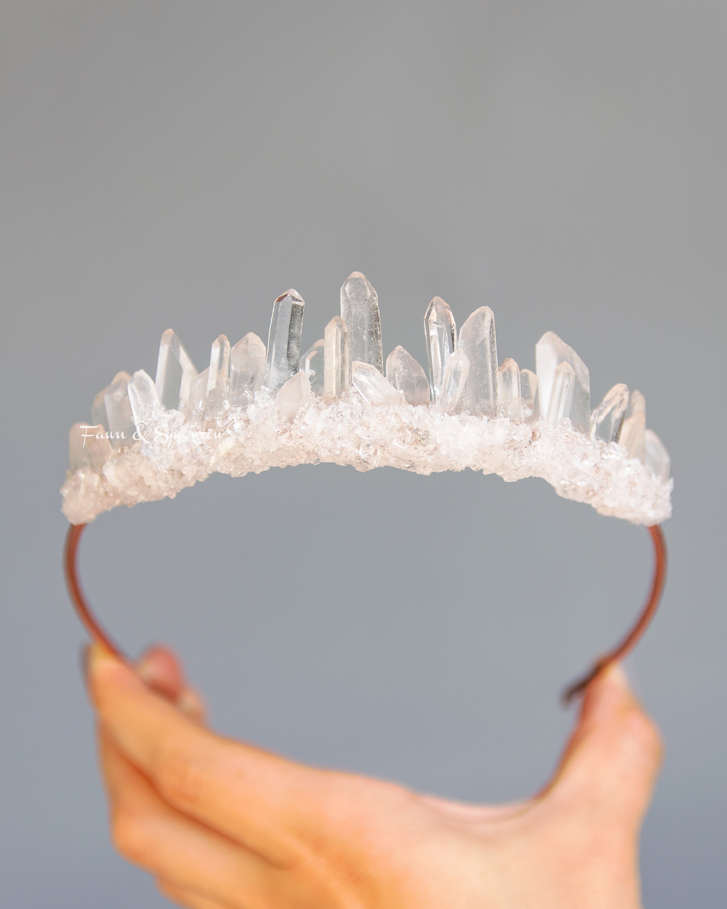 Quartz Cluster Crown, Raw Clear Crystal Crown,boho Crystal Crown,bridal ...