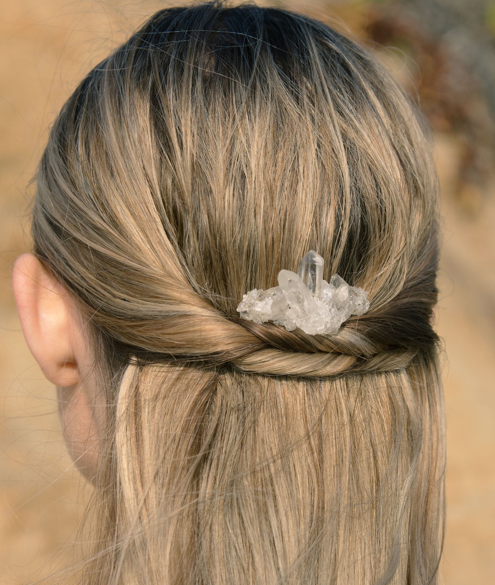 Quartz Cluster Comb Small,raw Stone Jewelry, Crystal Comb,wedding Comb ...