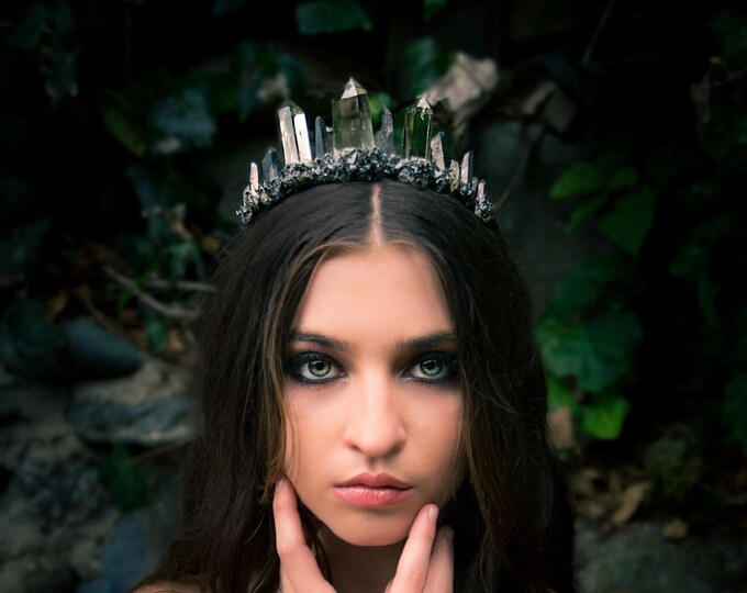 Large Citrine High Priestess Crown,festival Crown,wiccan Crown,crystal ...
