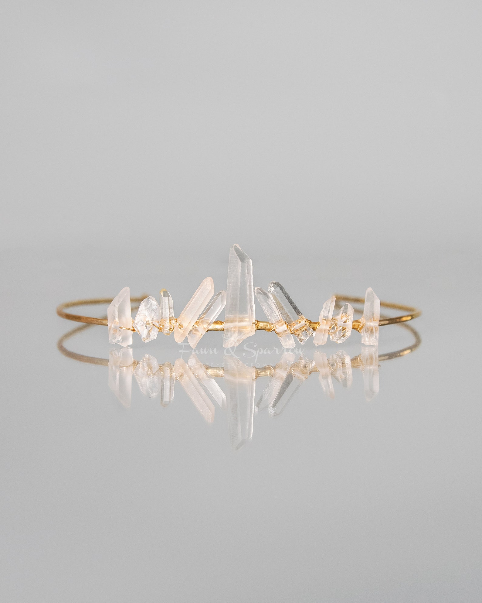 Tiny Quartz Crystal Crown,gold Wedding Crown,bridal Crown,wedding Tiara ...