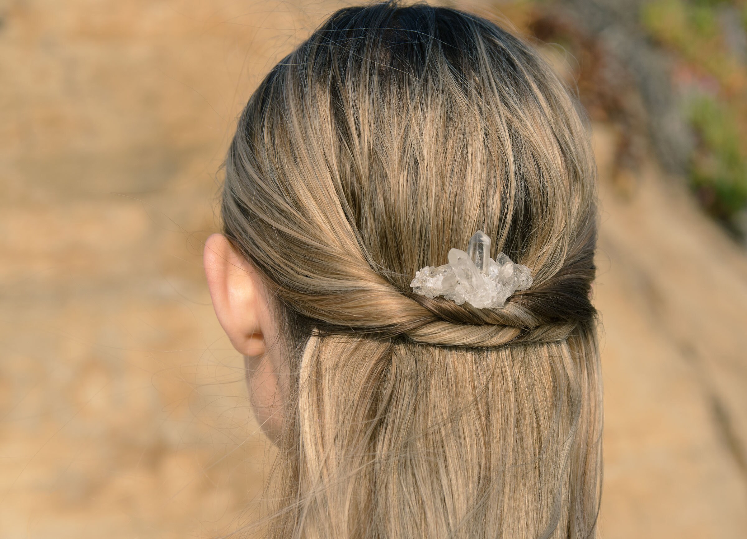 Quartz Cluster Comb Small,raw Stone Jewelry, Crystal Comb,wedding Comb ...