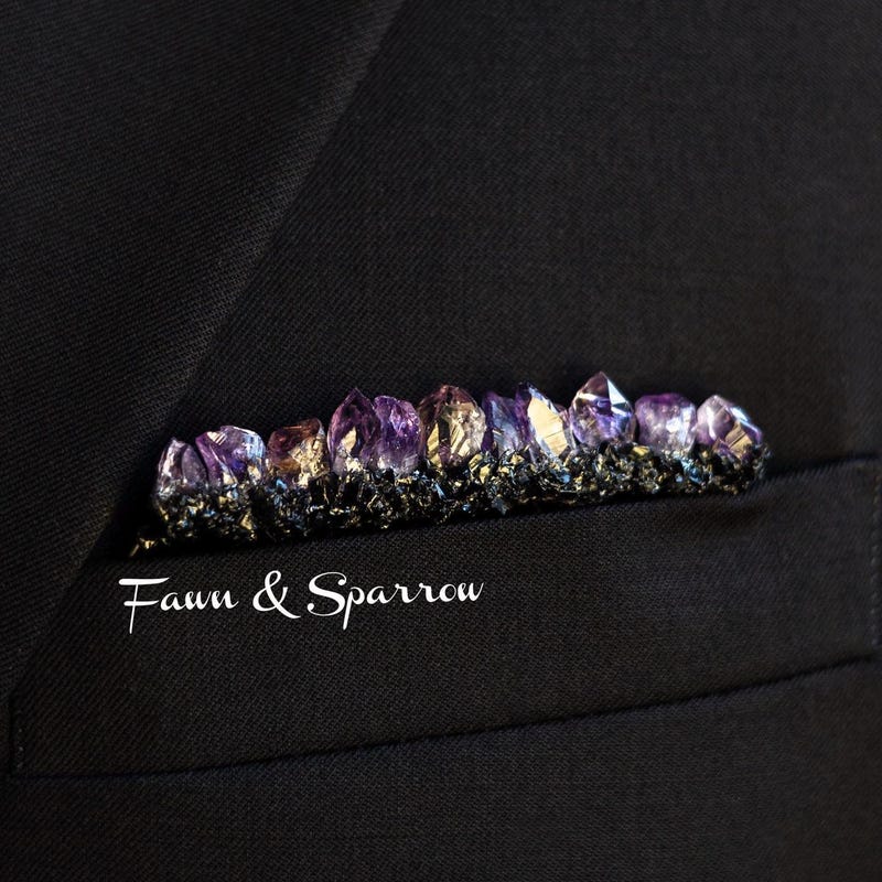Purple Groom Boutineer - Etsy