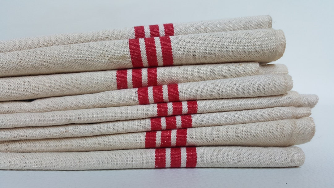 French Vintage Large Torchon, French Vintage Kitchen Cloth, French ...