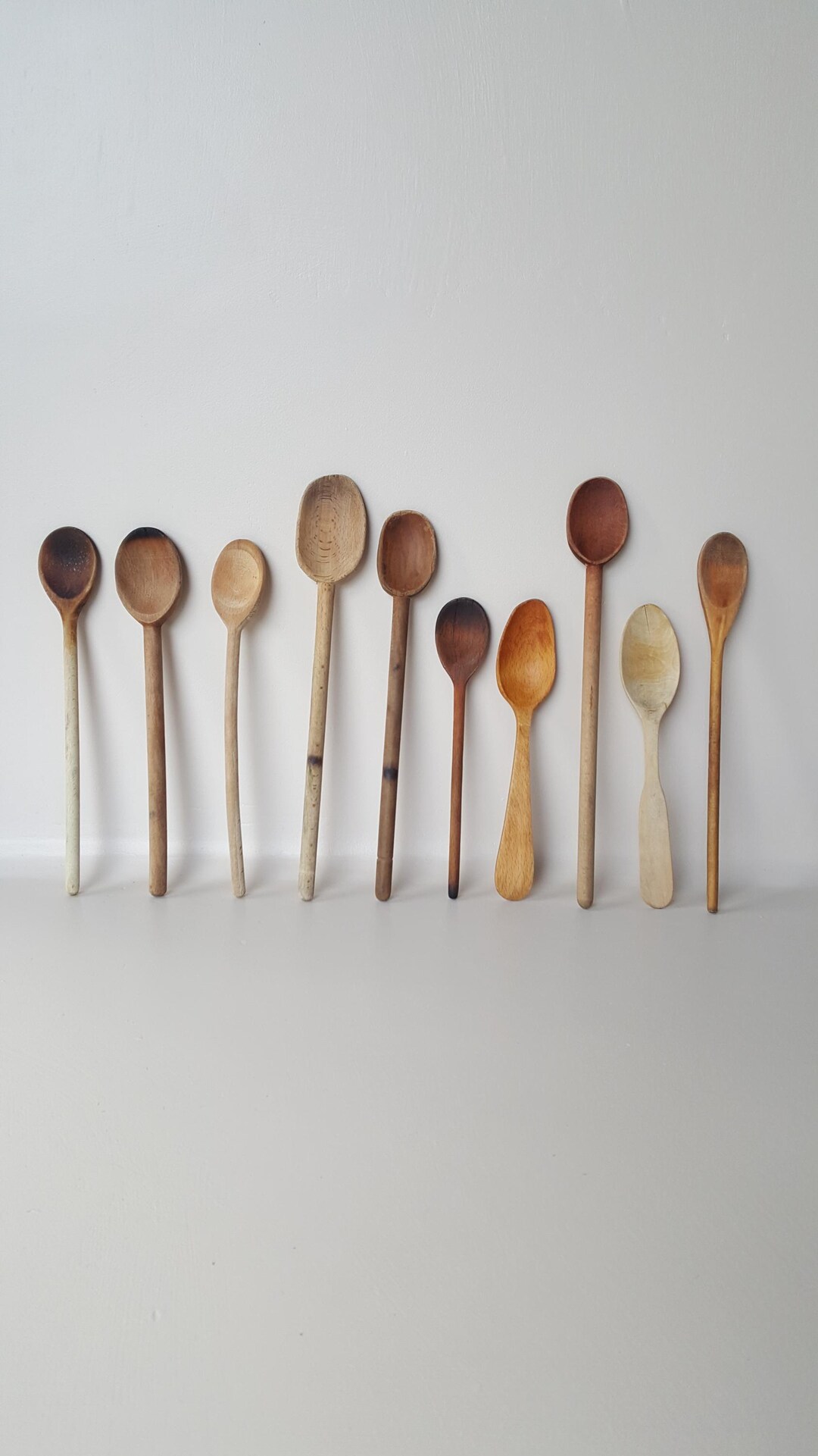 Set of 10 French Vintage Wooden Spoons - Etsy
