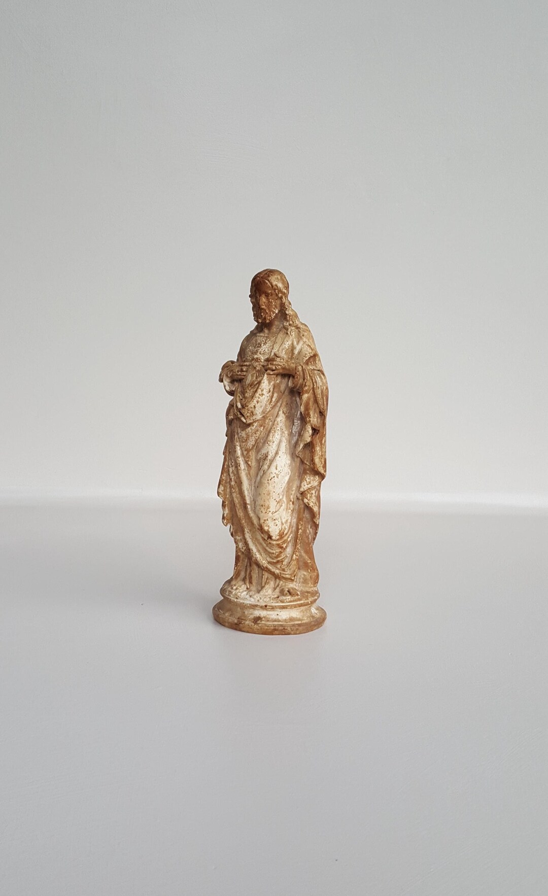 Antique Religious Plaster Statue, Antique Chalkware, French Plaster ...