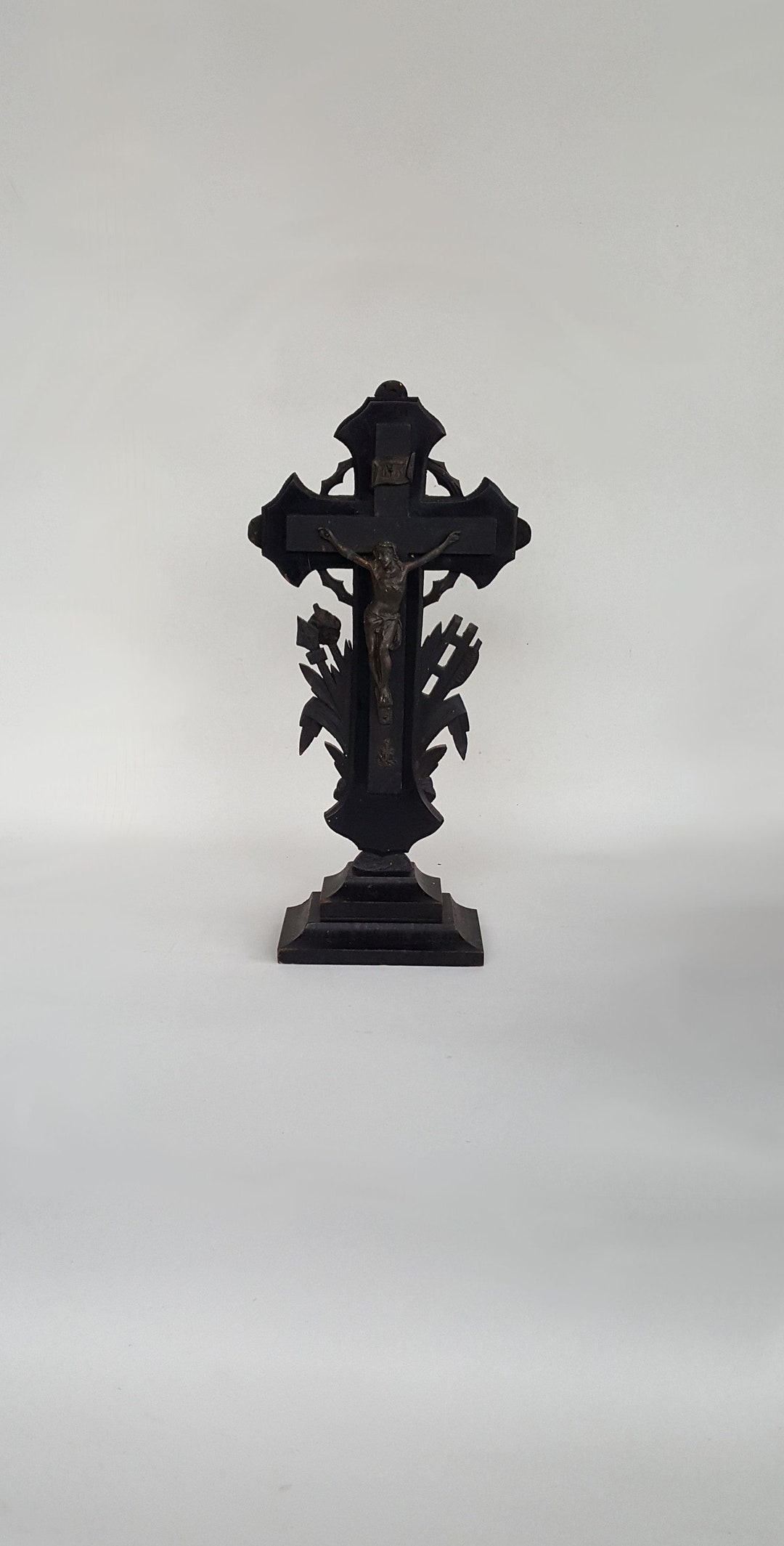 Antique French Large Table Crucifix / Freestanding Altar Crucifix ...