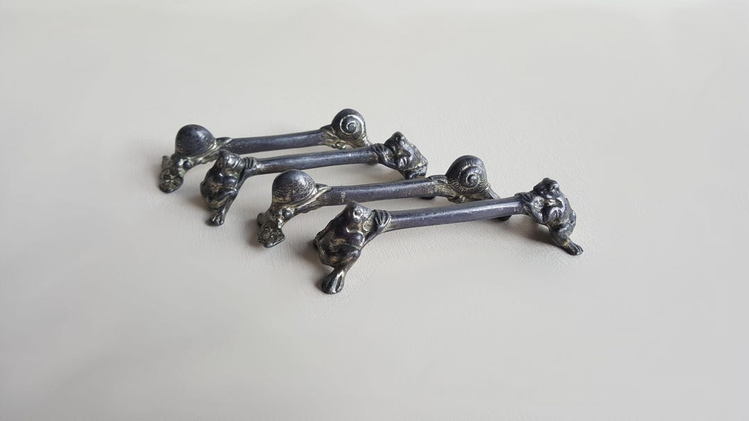 French Vintage Metal Knife Rests, Set of 4, Frogs and Snails - Etsy