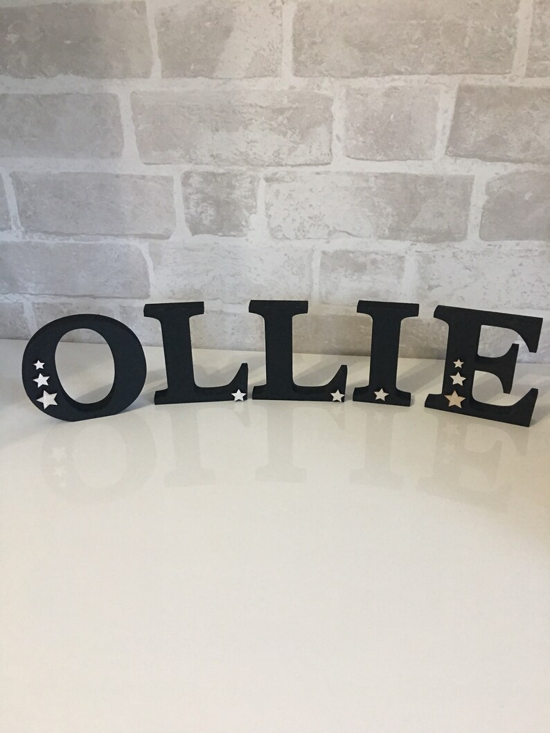 Wooden Letters Freestanding Wooden Names Nursery Letters - Etsy
