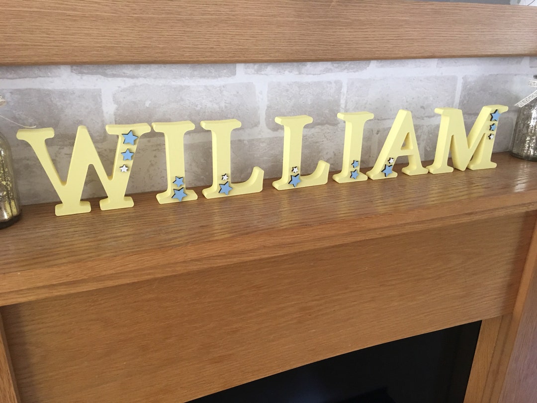 Wooden Letters Freestanding Wooden Names Nursery Letters - Etsy
