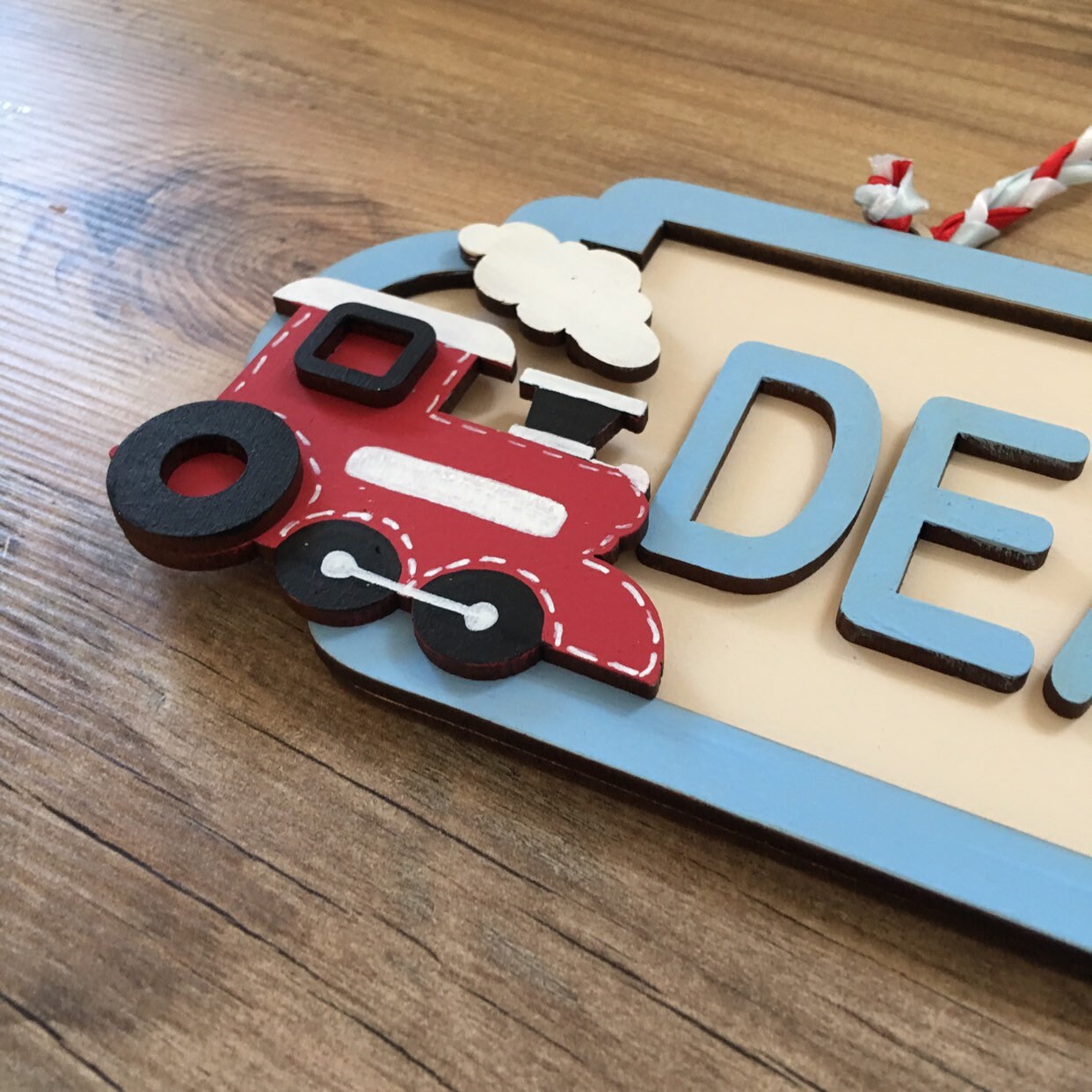 Train door sign personalised door hangers child name plaque | Etsy