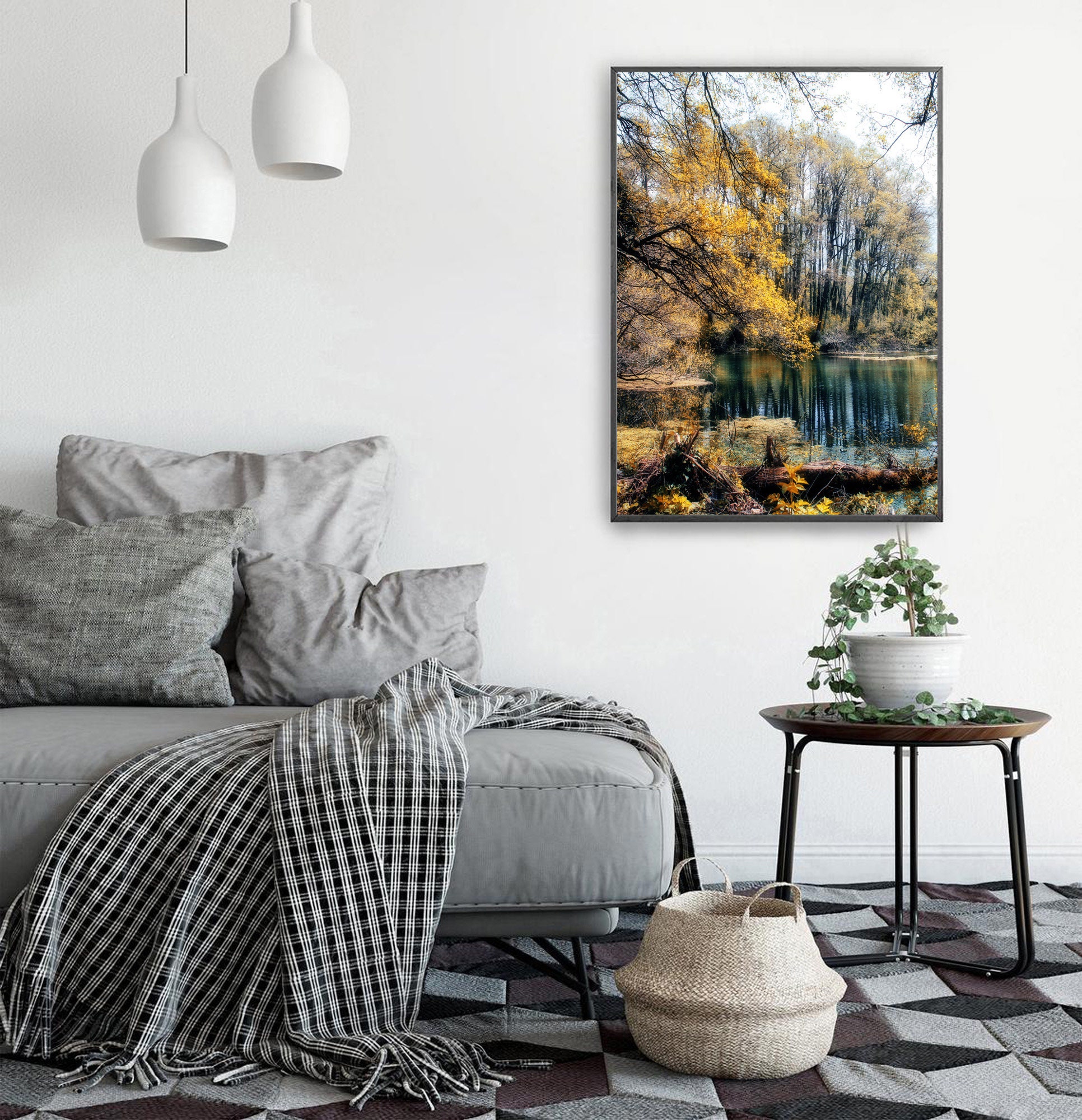 Fall Landscape Print,nature Landscape Wall Art,tree Branches Print ...