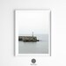 Minimalist Boat Harbor Print, Set of 2 Lake Print, Old Stone Pier Moody ...