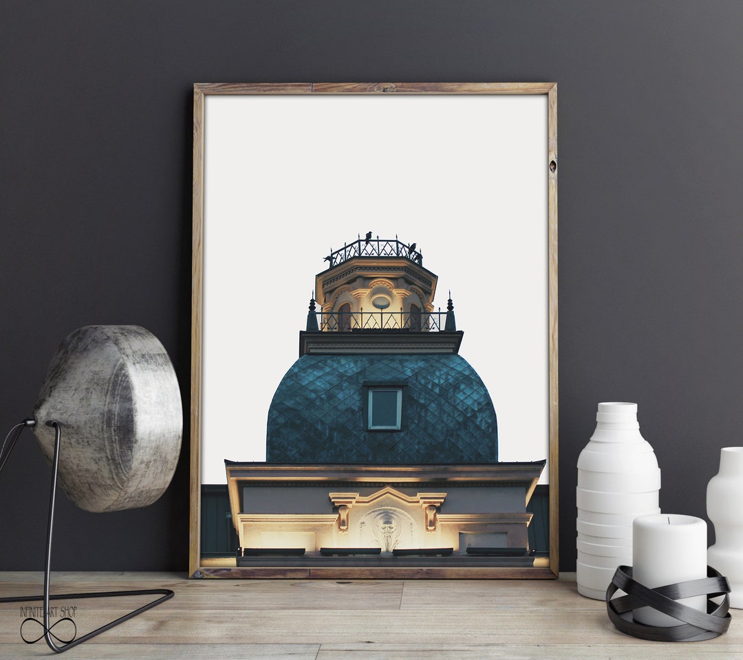 Architectural Roof Print - Vintage Building Photography, Classic ...