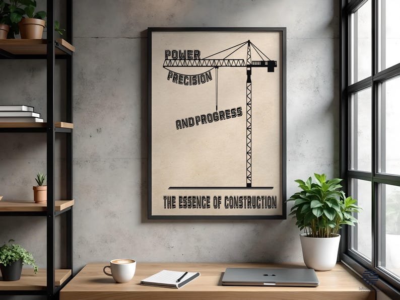 Construction Crane Wall Art, Architect Print, Industrial Engineering ...