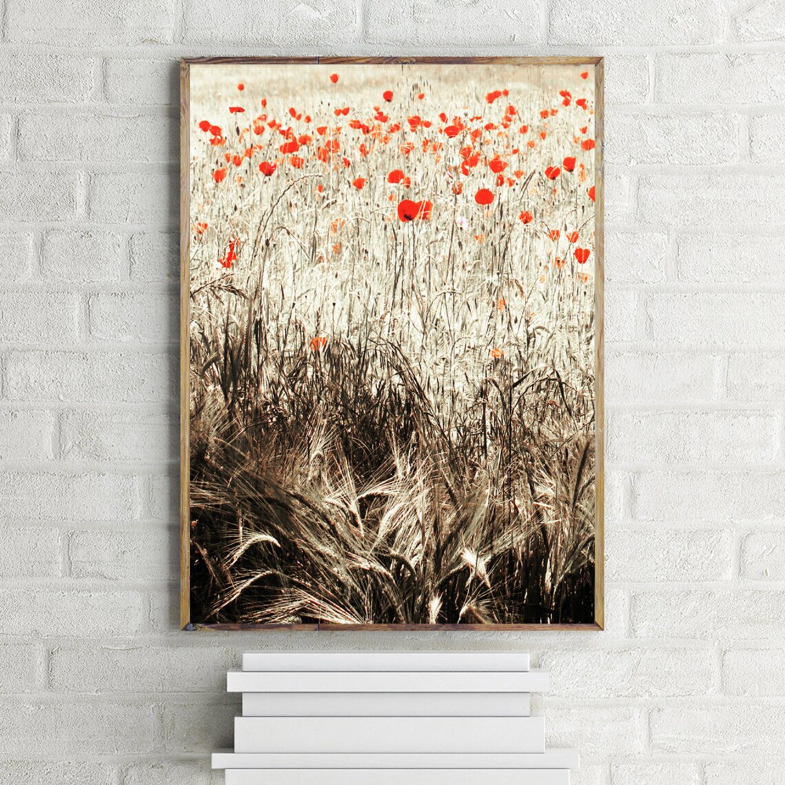 Poppy Print, Poppy Printable, Boho Floral Wall Art, Farmhouse Botanical ...