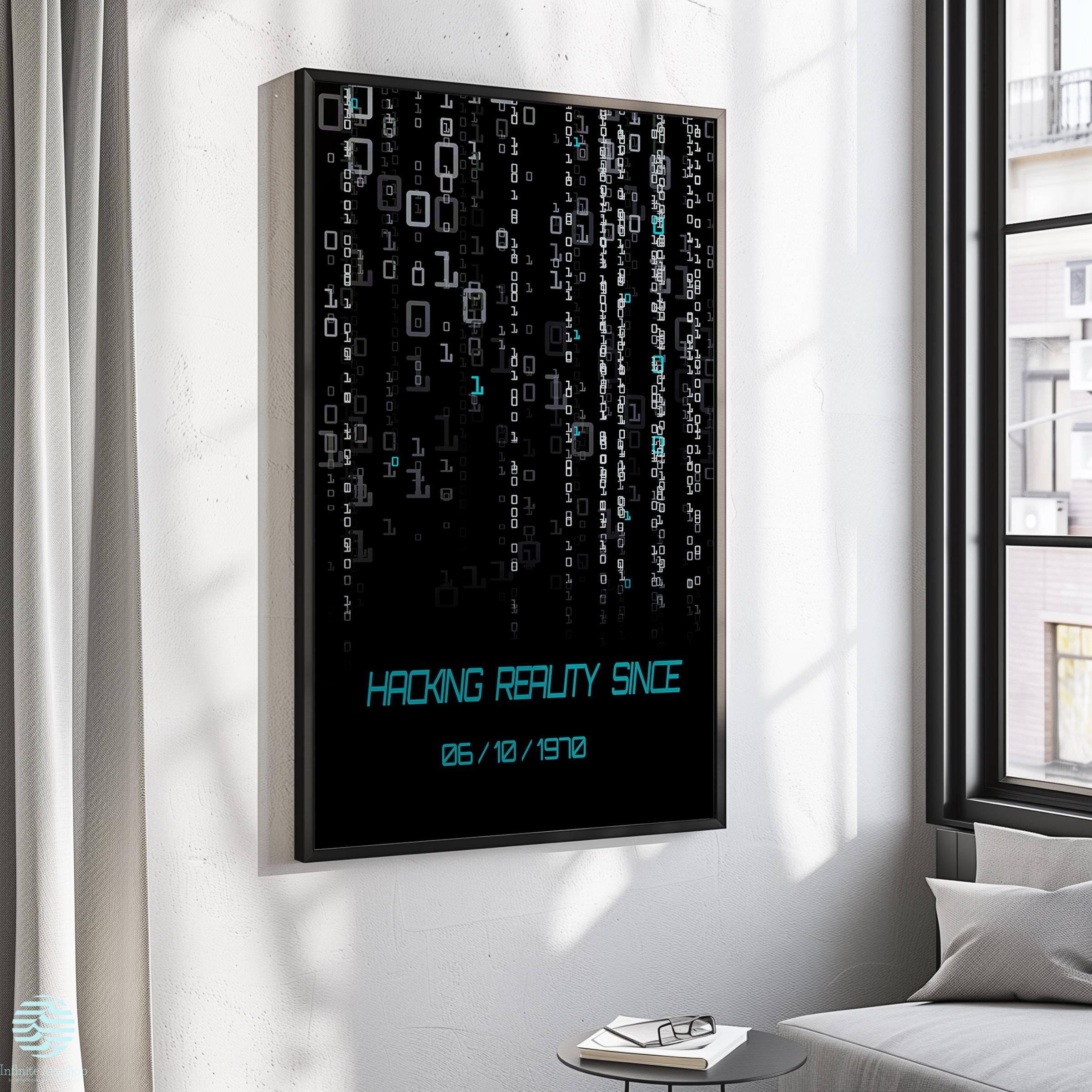 Cyberpunk Matrix Poster, Personalized Birthday Gift, Hacking Reality ...