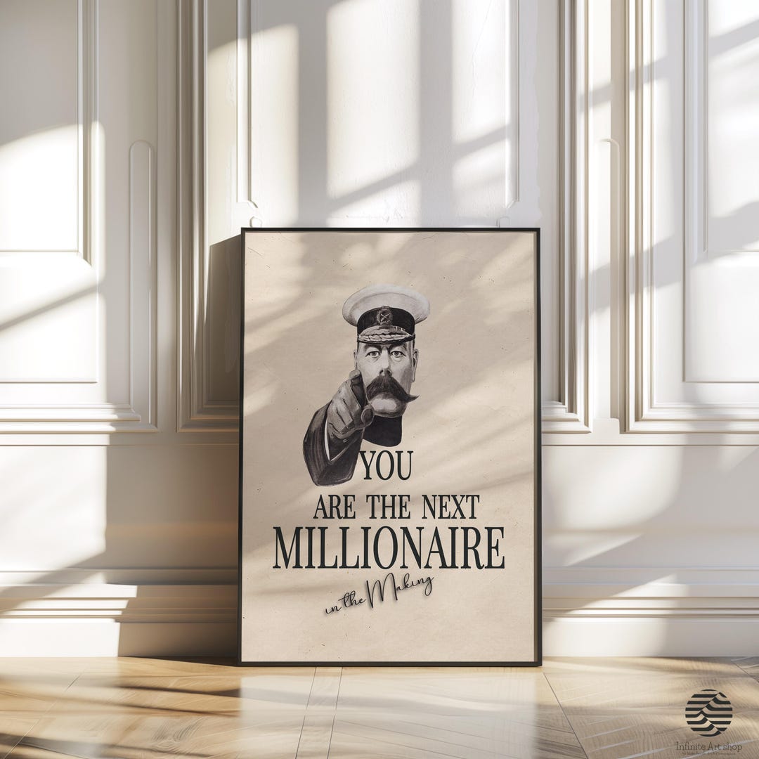 Millionaire Mindset Printable Wall Art, Motivational Poster ...