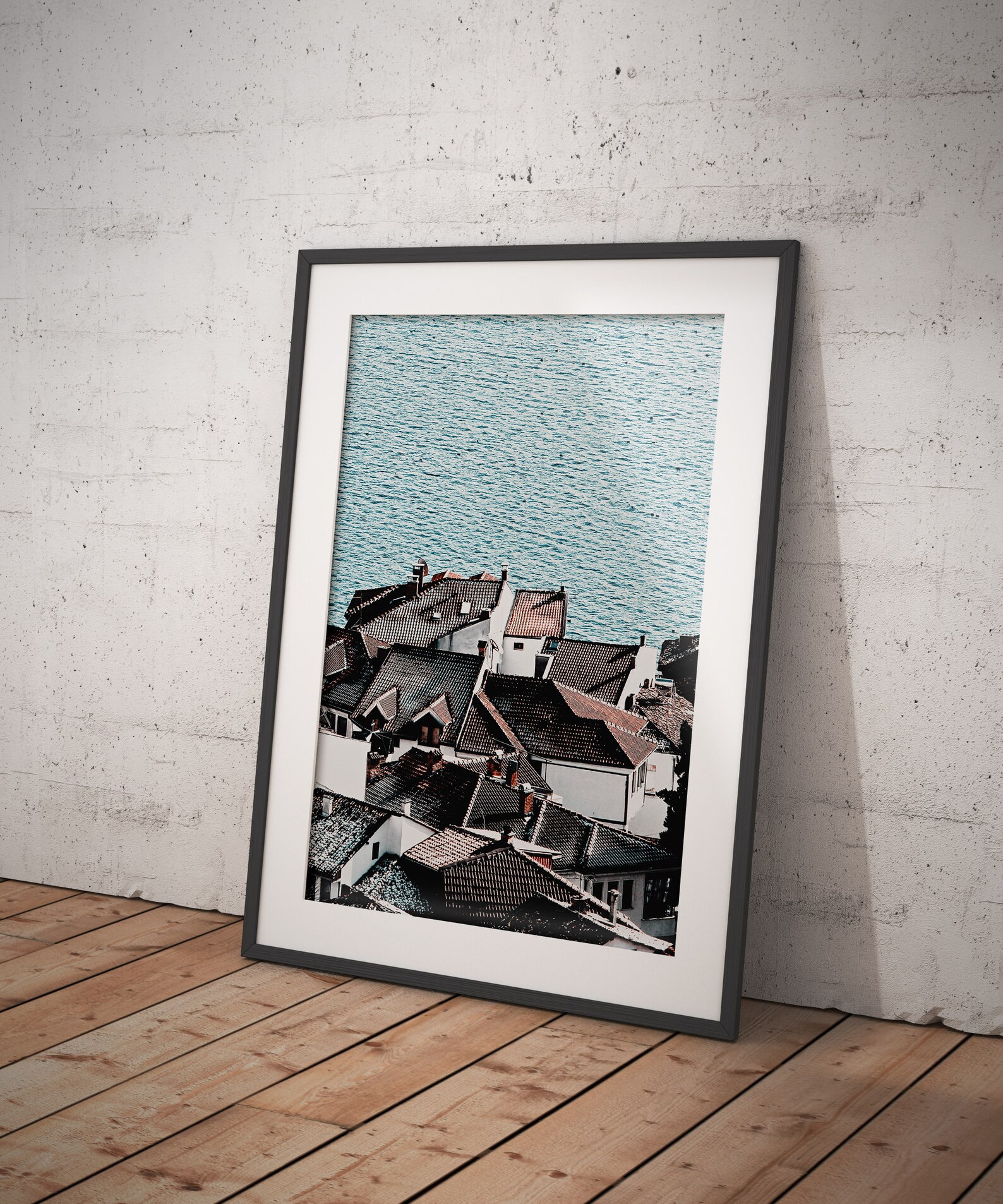 Set of 2 Roof Prints, Vintage House Roof Art, Rustic Architecture ...